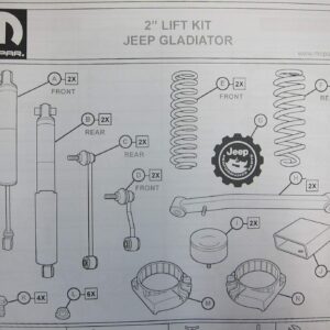 2020-2022 Jeep Gladiator 3.6L Two Inch 2" Fox Racing Lift Kit New Mopar OEM