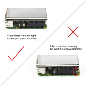 JUN-ELECTRON for Raspberry Pi 4 Touch Screen with Case, 3.5 inch Touchscreen with Fan, 320x480 Monitor TFT LCD Game Display