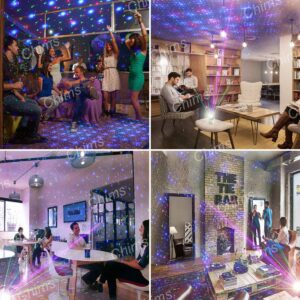 Mini Party Lights, Chims RGB Starry Sky with Sunset Light Show DJ Party Home Disco Light Portable Music Activated Stage Light for Christmas Thanksgiving Holiday Party Disco Birthday Xmas Gift