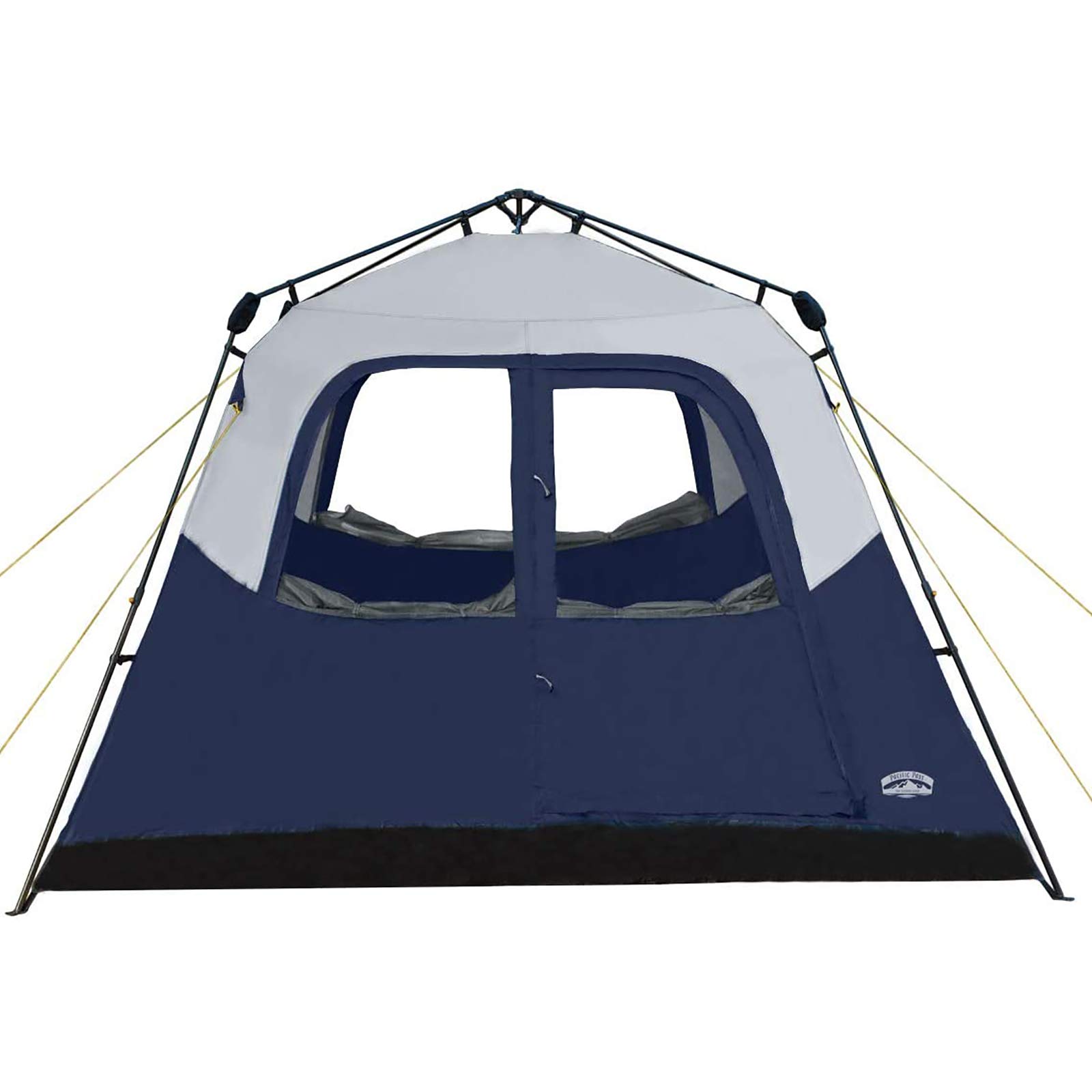 Pacific Pass 6 Person Instant Family Cabin Tent, Water Resistant, Easy Set Up - Navy/Gray