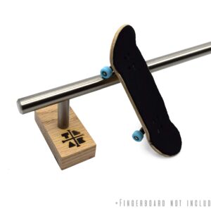 Teak Tuning Round Fingerboard Rail - Mini Edition - Silver Colorway - 7.25" Long, 1.75" Tall - Prolific Series