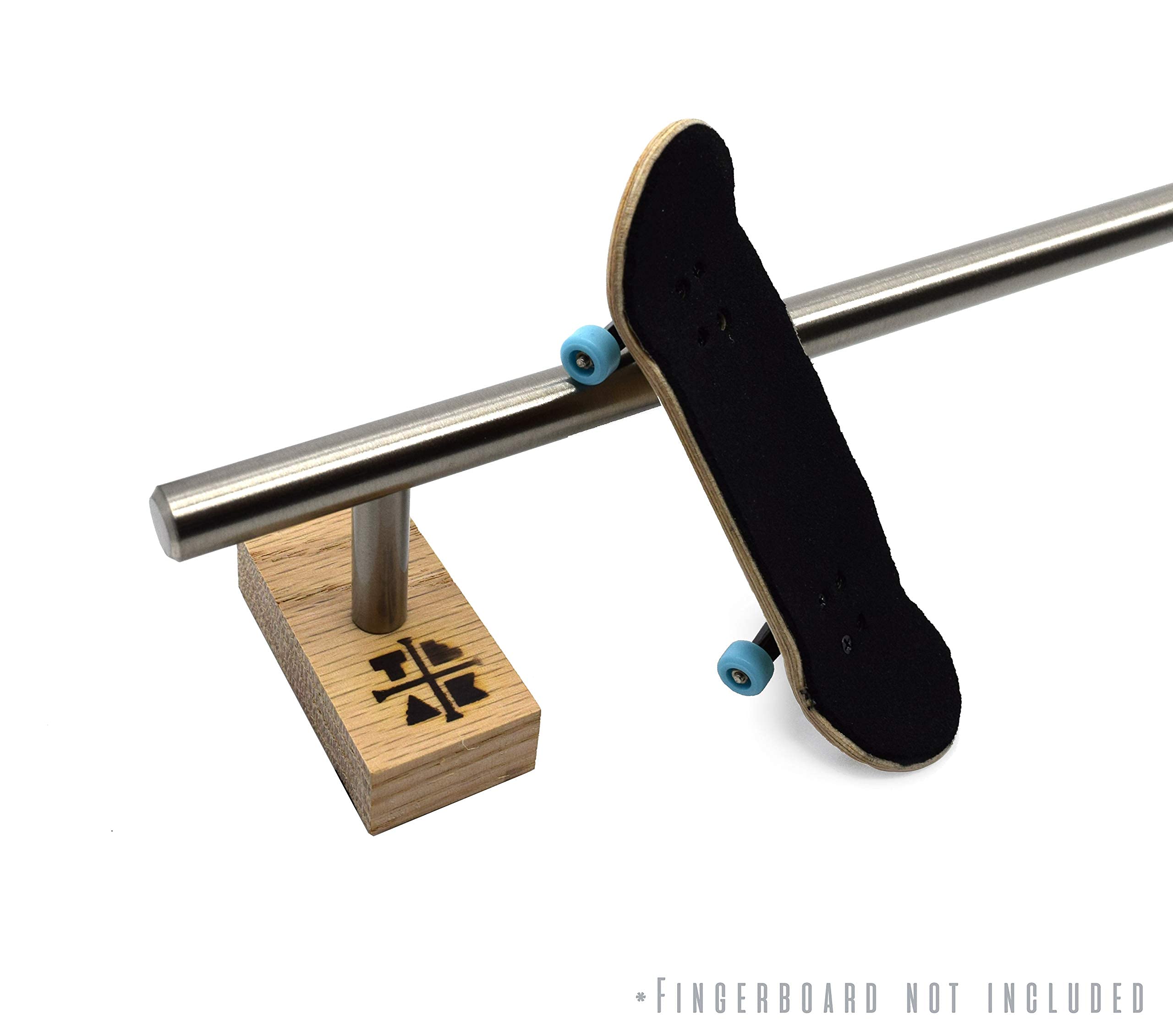 Teak Tuning Round Fingerboard Rail - Mini Edition - Silver Colorway - 7.25" Long, 1.75" Tall - Prolific Series