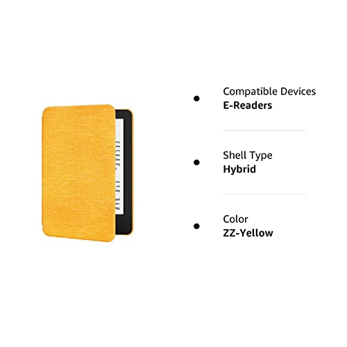 Ayotu Fabric Case for Kindle 10th Gen 2019 Released Only-Thinnest&Lightest Smart Cover with Auto Wake/Sleep - Support Back Cover adsorption(Not Fit Kindle Paperwhite 2018 or Kindle 2022), Yellow