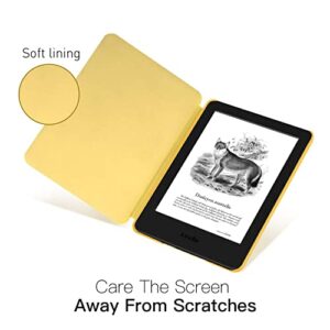 Ayotu Fabric Case for Kindle 10th Gen 2019 Released Only-Thinnest&Lightest Smart Cover with Auto Wake/Sleep - Support Back Cover adsorption(Not Fit Kindle Paperwhite 2018 or Kindle 2022), Yellow