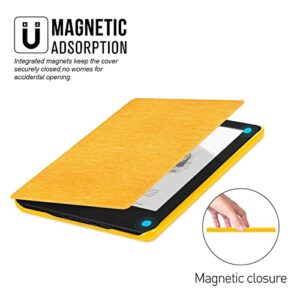 Ayotu Fabric Case for Kindle 10th Gen 2019 Released Only-Thinnest&Lightest Smart Cover with Auto Wake/Sleep - Support Back Cover adsorption(Not Fit Kindle Paperwhite 2018 or Kindle 2022), Yellow