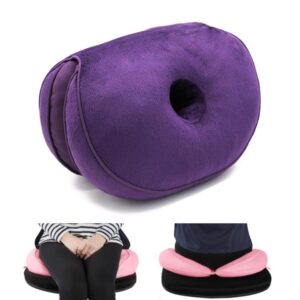 dps&rxx dual comfort cushion lift hips up seat cushion multifunction, for pressure relief, fits in seat, back, hamstrings pain,office & car use,purple