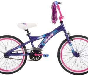 huffy go girl 20" girls bike, quick connect assembly, purple