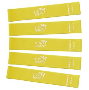 fit simplify exercise resistance loop bands, set of 5