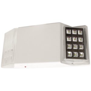 LFI Lights | Emergency Light | White Housing | Two LED Fixed Heads | Hardwired with Battery Backup | UL Listed | (2 Pack) | EL-FX