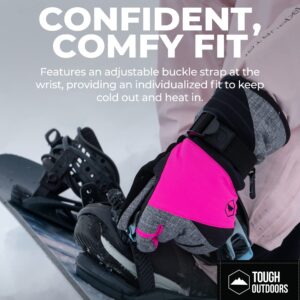 Tough Outdoors Women's Ski Gloves - Womens Snow Gloves - Winter Waterproof Snow Gloves - Adult Snow Gloves - Ladies Snowboarding Gloves