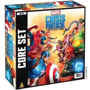 marvel crisis protocol core set | miniatures battle game | strategy game for adults and teens | ages 14+ | 2 players | average playtime 90 minutes | made by atomic mass games