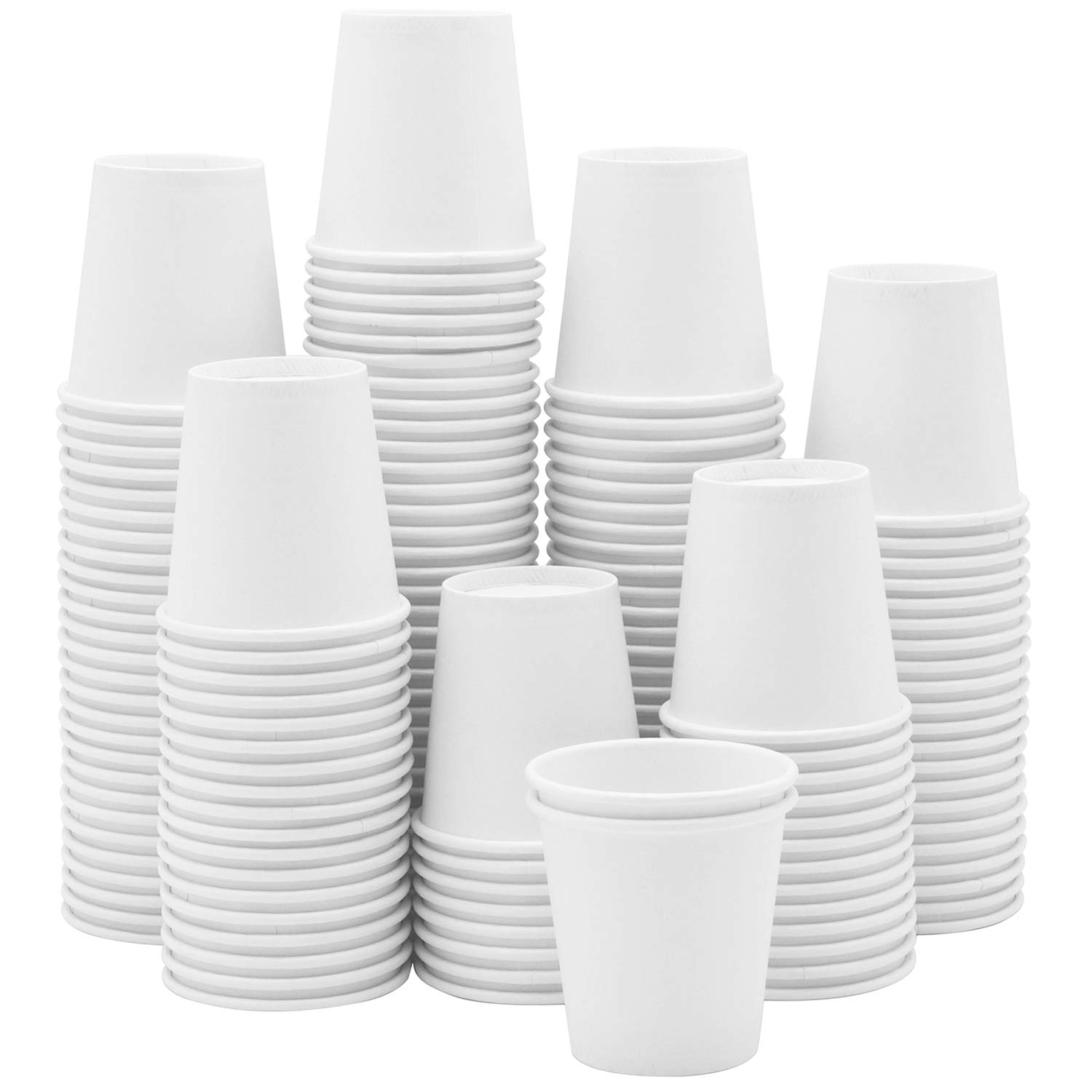 GUSTO [3 oz. - 300 Count White Paper Cups, Small Disposable Bathroom, Espresso, Mouthwash Cups (Formerly Comfy Package)