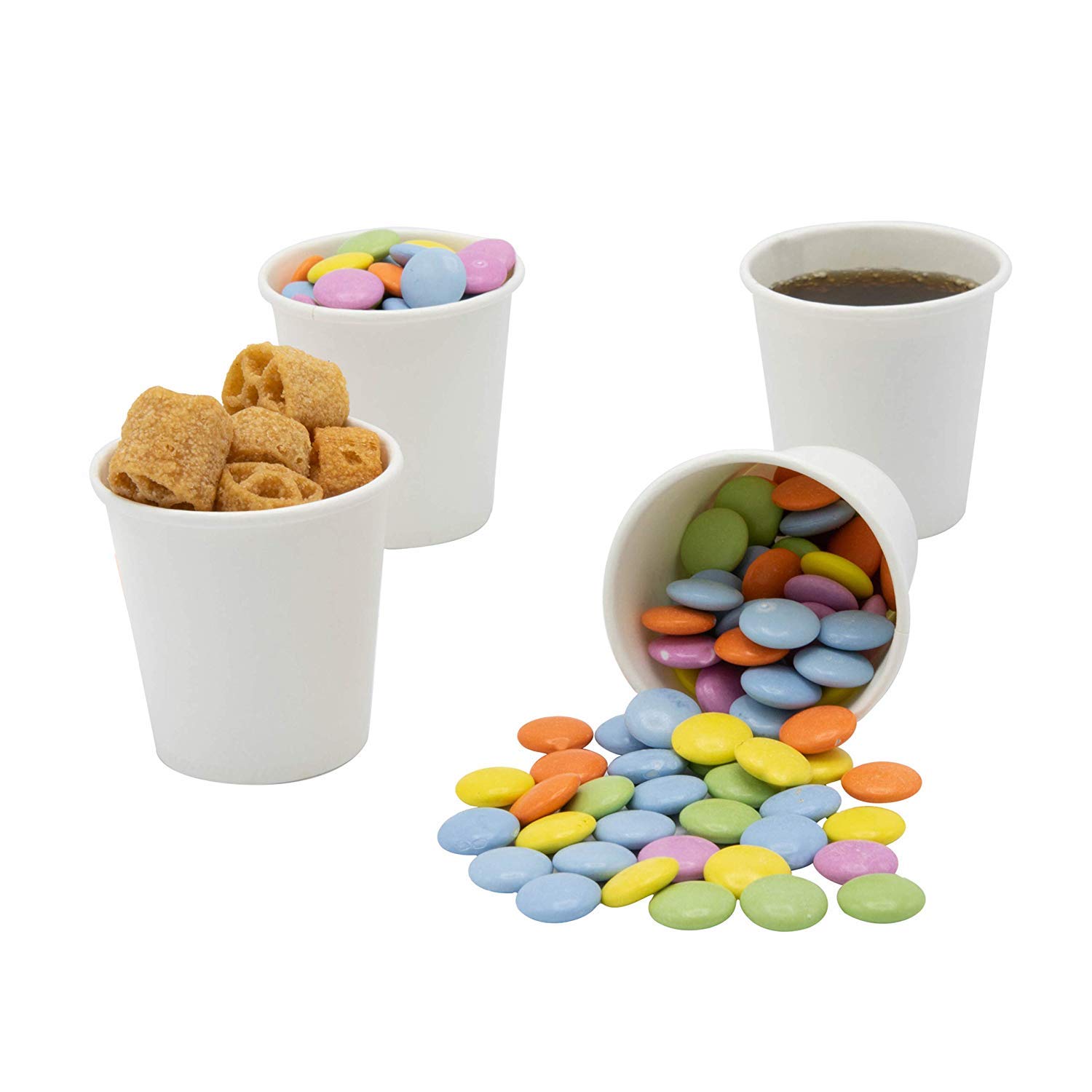 GUSTO [3 oz. - 300 Count White Paper Cups, Small Disposable Bathroom, Espresso, Mouthwash Cups (Formerly Comfy Package)