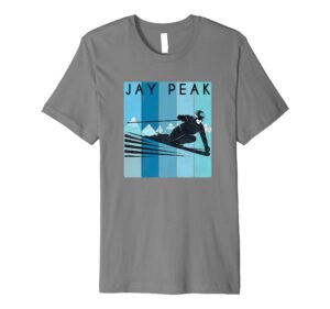 retro jay peak, vermont design - vintage snow ski premium t-shirt