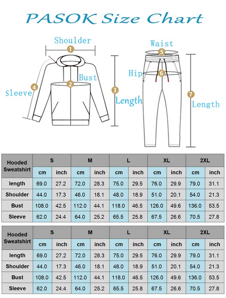 PASOK Men's Casual Tracksuit Set Long Sleeve Full-Zip Running Jogging Athletic Sweat Suits (XL, Style 2 Dark Gray)