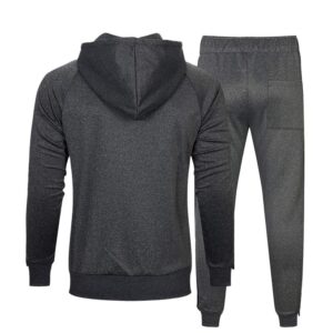 PASOK Men's Casual Tracksuit Set Long Sleeve Full-Zip Running Jogging Athletic Sweat Suits (XL, Style 2 Dark Gray)