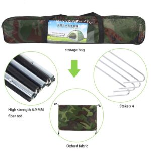 Outdoor Tent, 2 Persons 40 UV Protection Tent Waterproof Camouflage Portable Tent for Camping Hiking and Spare Parts