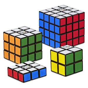 rubik's solve the cube bundle 4 pack, original rubik's products, toy for kids ages 8 and up