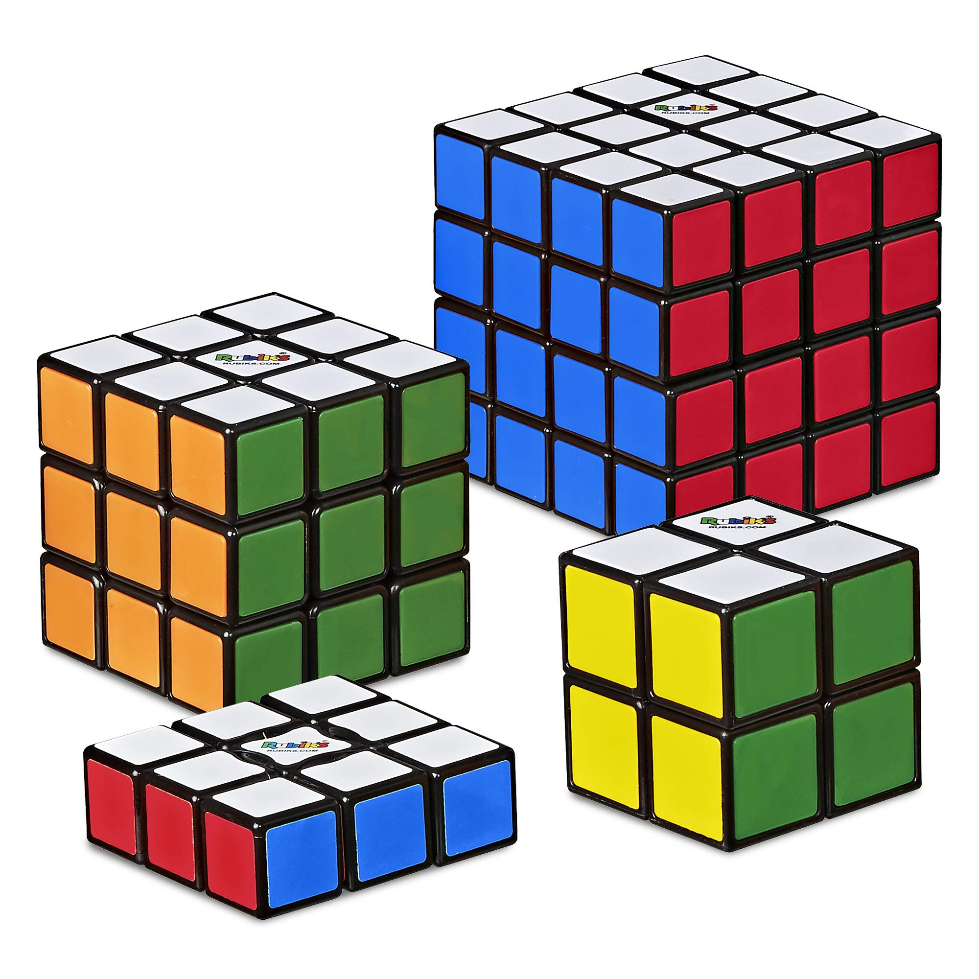 Rubik's Solve The Cube Bundle 4 Pack, Original Rubik's Products, Toy for Kids Ages 8 and Up