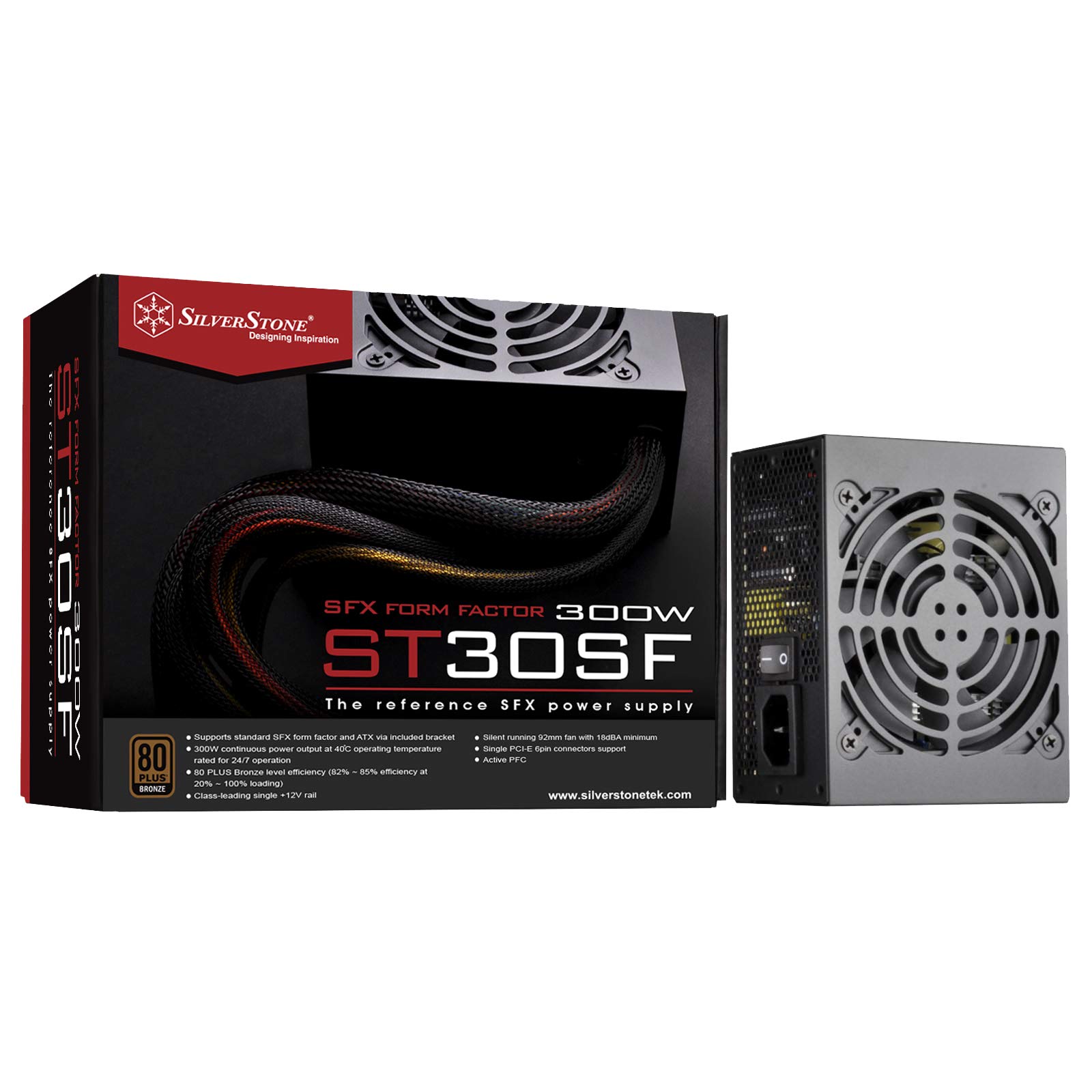 Silverstone ST30SF V2 80 Plus Bronze 300W SFX Power Supply, SST-ST30SF V2