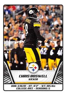 2019 nfl stickers collection #158 chris boswell pittsburgh steelers (small, thin, peelable official panini sticker football card)