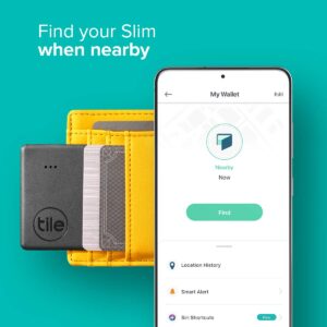 Tile Slim (2020) 1-pack - Slim & Sleek Bluetooth Tracker, Item Locator and Finder for Wallets, Passports and Electronic Devices and More; Waterproof with Built-in 3 year battery