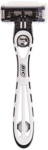 BIC Flex 5 Men's 5-blade Disposable Razor, For a Smooth and Comfortable Shave, 8-Count Pack of Mens Razors White