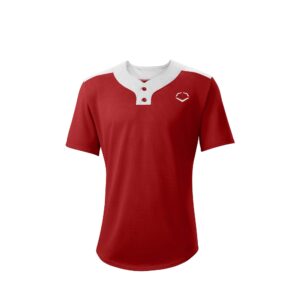 evoshield youth e203 2-button jersey, scarlet - large