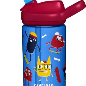 CamelBak Eddy+ Kids BPA-Free Water Bottle with Straw, 14oz, Skate Monsters (2282402040)