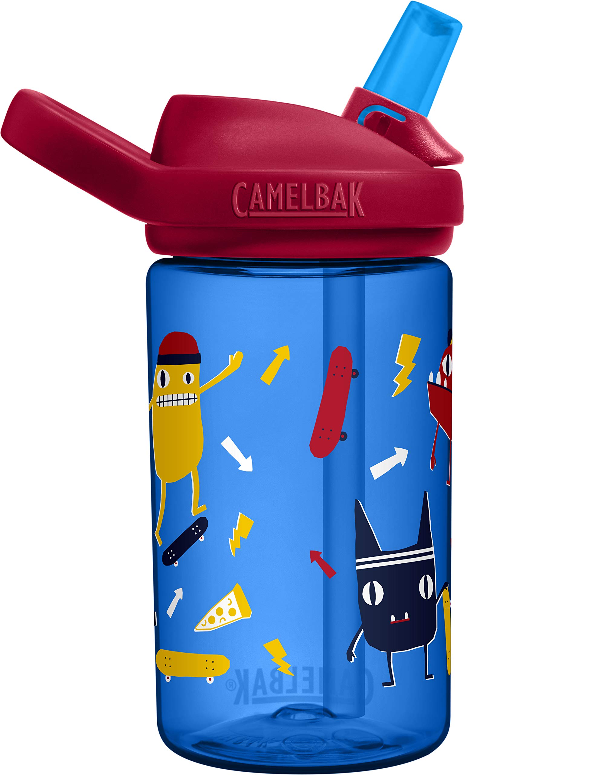 CamelBak Eddy+ Kids BPA-Free Water Bottle with Straw, 14oz, Skate Monsters (2282402040)