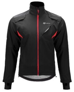 rockbros winter cycling jacket for men thermal fleece windproof jacket running biking hiking