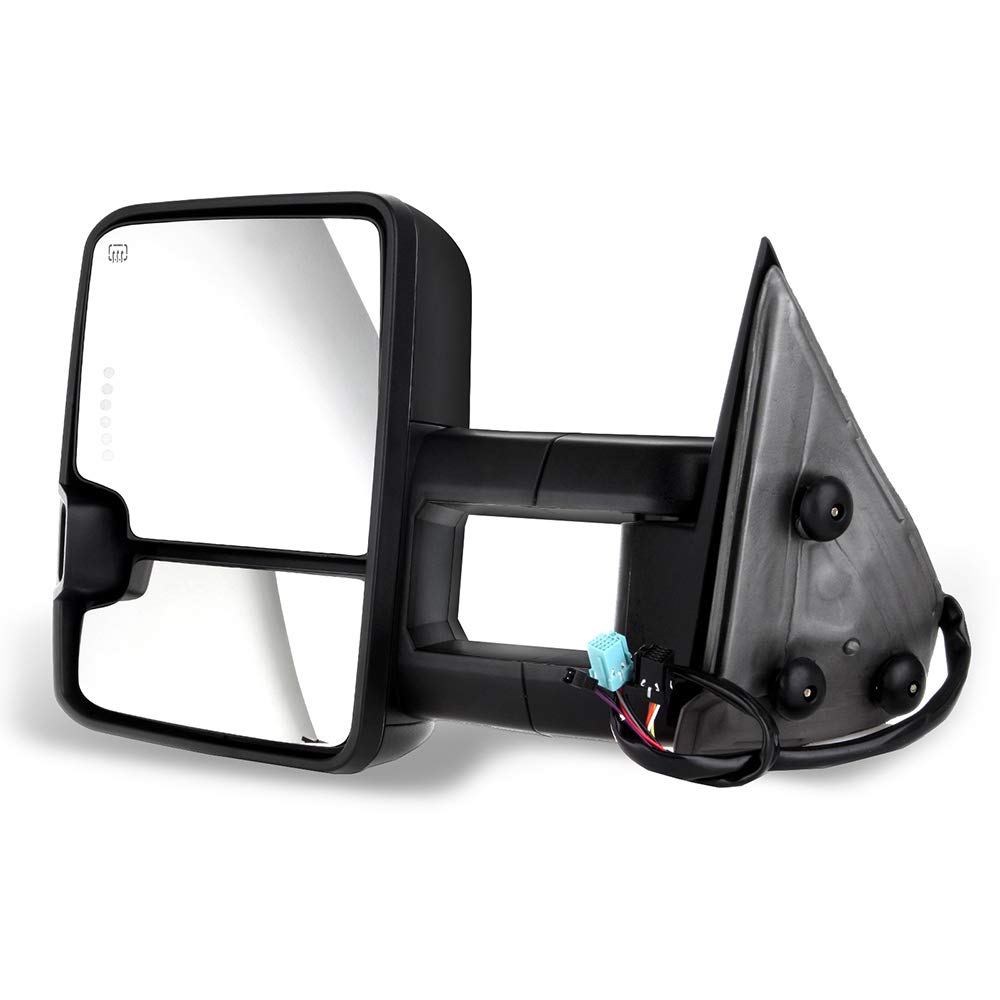 FEIPARTS Tow Mirrors Fit for 2003-2006 for Chevy for GMC Sierra Pickup Yukon Yukon XL Yukon Denali for Cadillac Escalade All Model Towing Mirrors Pair Left and Right Power Heated Turn Signal Light