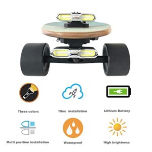 IWONDER V3.0 Skateboard Lights Longboard USB Rechargeable Lights Super Bright Led Electric Skateboard Light Accessory Outdoor Waterproof Flashing Safety Skateboard Rear Lights