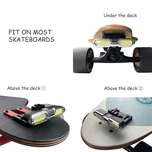 IWONDER V3.0 Skateboard Lights Longboard USB Rechargeable Lights Super Bright Led Electric Skateboard Light Accessory Outdoor Waterproof Flashing Safety Skateboard Rear Lights