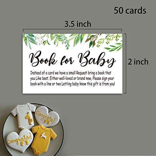 Giftideaworkshop Baby Shower Book Request, 100 Count Greenery Invitation, Baby Shower Games, Party Supplies