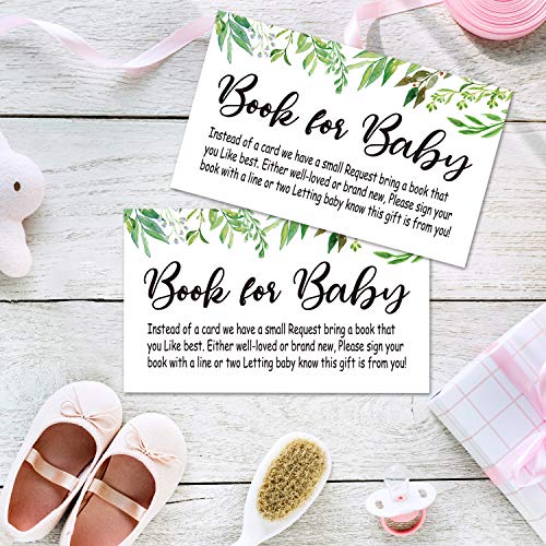 Giftideaworkshop Baby Shower Book Request, 100 Count Greenery Invitation, Baby Shower Games, Party Supplies