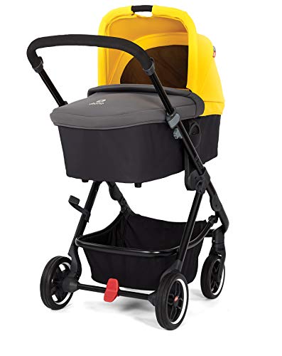 Diono Excurze Carrycot for Newborn Baby, Stroller Bassinet for Baby, Breathable Mattress for Comfortable Sleeping, Suitable from Birth, Yellow Sulphur