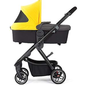 Diono Excurze Carrycot for Newborn Baby, Stroller Bassinet for Baby, Breathable Mattress for Comfortable Sleeping, Suitable from Birth, Yellow Sulphur