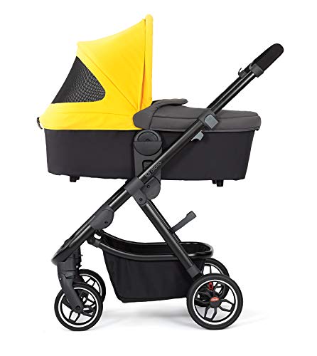 Diono Excurze Carrycot for Newborn Baby, Stroller Bassinet for Baby, Breathable Mattress for Comfortable Sleeping, Suitable from Birth, Yellow Sulphur