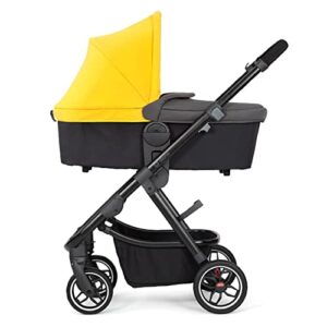 Diono Excurze Carrycot for Newborn Baby, Stroller Bassinet for Baby, Breathable Mattress for Comfortable Sleeping, Suitable from Birth, Yellow Sulphur