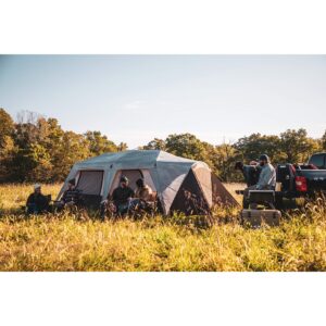 Bushnell Instant Tent | 6 Person / 9 Person / 12 Person Instant Tents Cabin Design Perfect for 3 Season Family Camping Essentials, Hunting, and Fishing with Fast Setup and 2 Rooms (9 Person)