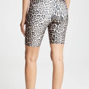 Onzie womens High Rise Bike Yoga Shorts, Leopard, X-Small US