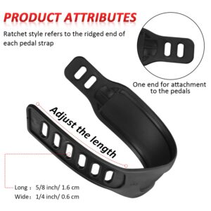 2 Pairs Exercise Bike Pedal Straps Universal Pedal Straps of 1.7 x 12 Inch for Exercise Cycle Home or Gym