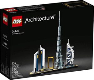 lego architecture skylines: dubai 21052 building kit, collectible architecture building set for adults (740 pieces)