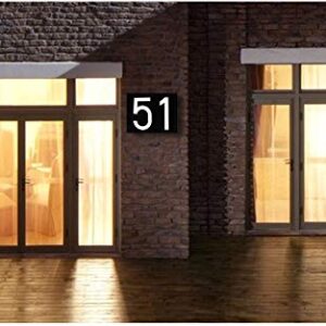 LED Solar House Number Light, Garden Numbers Solar Powered Address Sign LED Illuminated Outdoor Plaques and Wall Art Lighted Up for Home Yard Street (Digit 1)