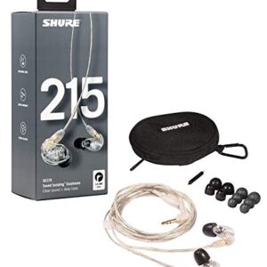 Shure Portable Videography Kit - Professional Recording Rig with MV88+ iPhone Mic, Manfrotto PIXI Tripod, Phone Clamp, Mount, AMV88-Fur Windjammer and SE215 PRO Sound Isolating Earbuds (MV88+SE215-CL)