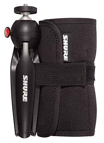 Shure Portable Videography Kit - Professional Recording Rig with MV88+ iPhone Mic, Manfrotto PIXI Tripod, Phone Clamp, Mount, AMV88-Fur Windjammer and SE215 PRO Sound Isolating Earbuds (MV88+SE215-CL)