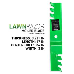 8TEN LawnRAZOR Mower Blade Set for Cub Cadet GT2148 Recon Z-Force LZ48 PRO-Z 100 48 inch Deck 02005017-X (Mulching)