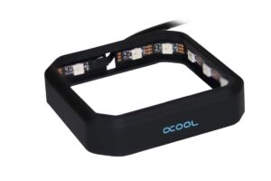 alphacool 12942 aurora xpx digital rgb frame - black modding flexlights