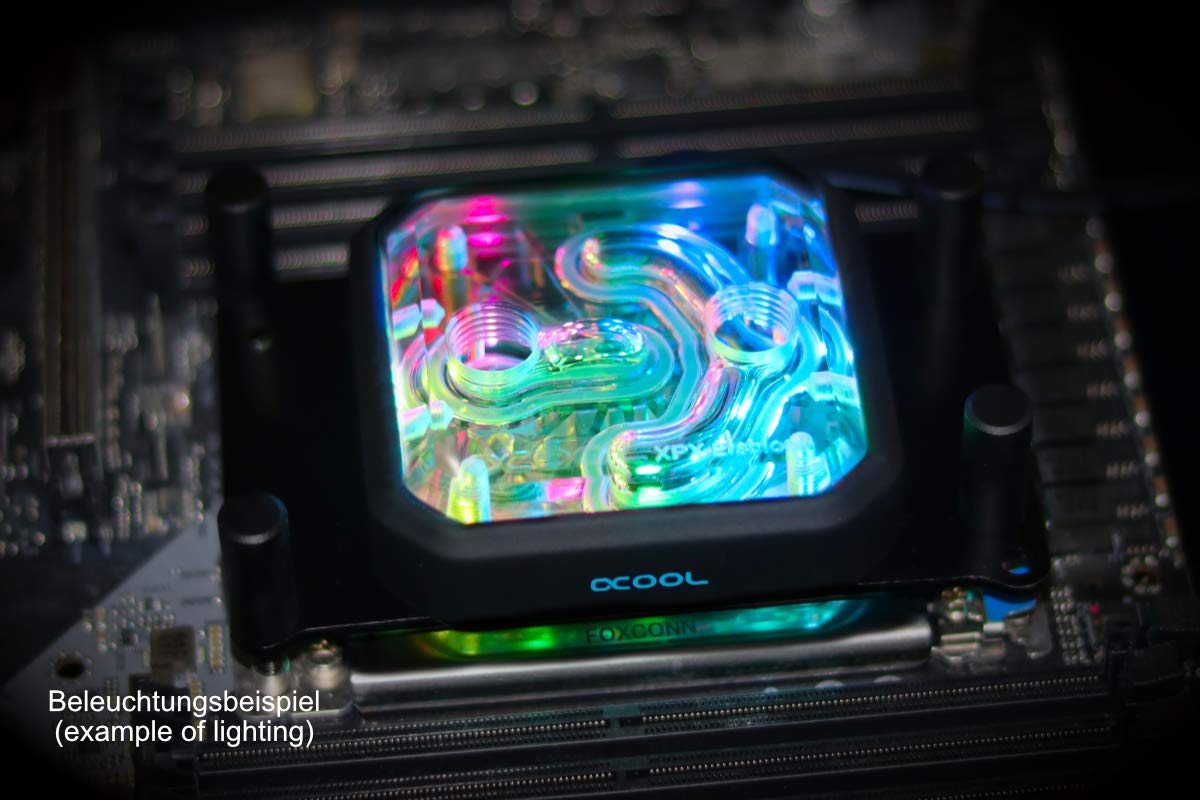 Alphacool 12942 Aurora XPX Digital RGB Frame - Black Modding Flexlights